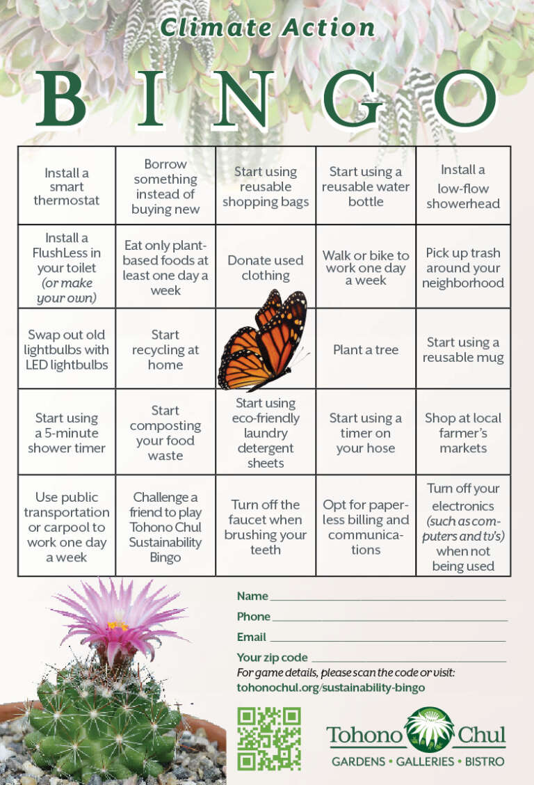 Climate Action BINGO - Tohono Chul - Tucson, AZ